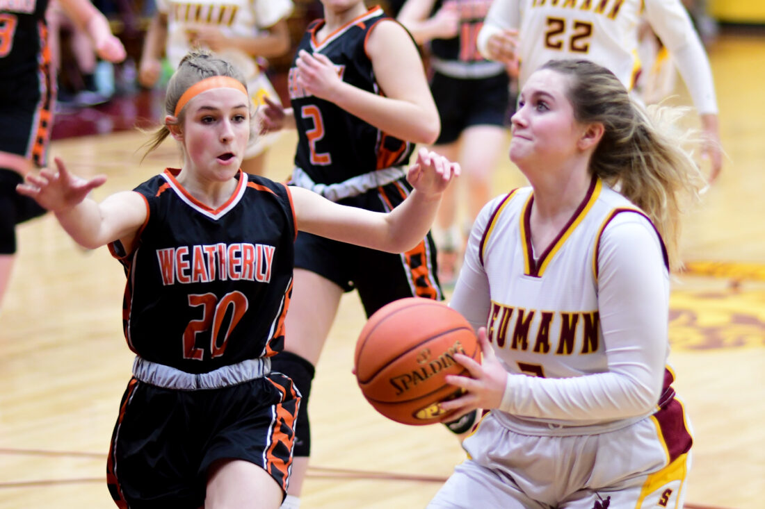 Neumann girls win first state tournament game since 2014 and overpower ...